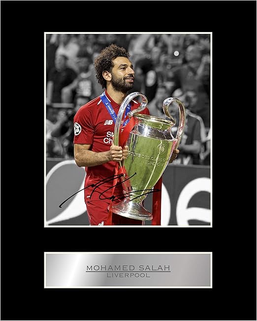 Mohamed Mo Salah Signed Mounted Photo Display Liverpool FC Champions ...