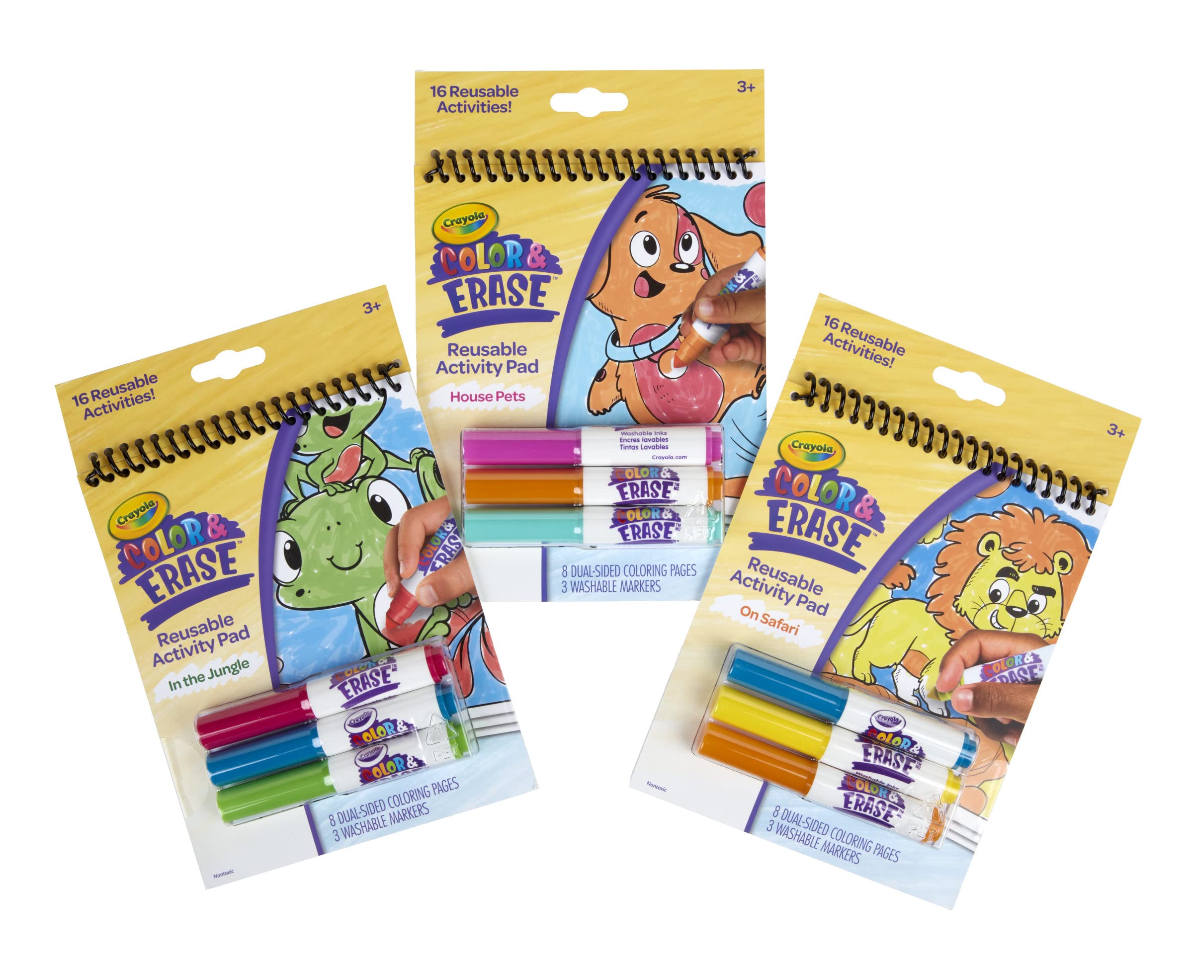 Mua Crayola Color & Erase Coloring Book Set - Safari, Jungle, Pets (3 ...