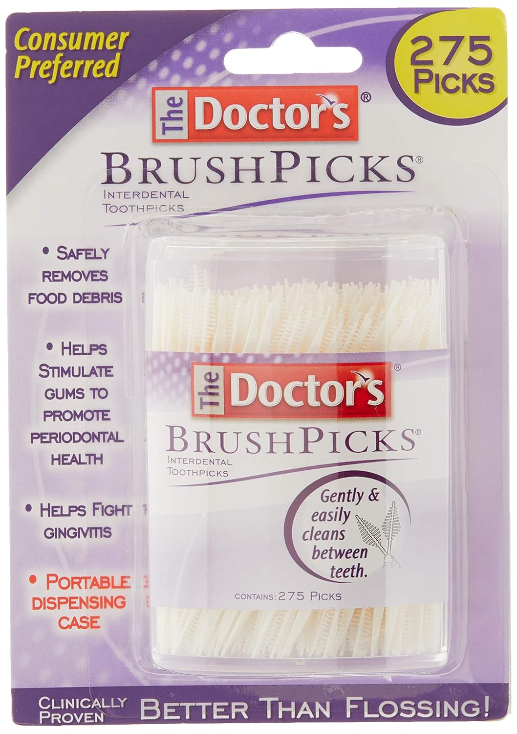 The Doctor’s BrushPicks | Interdental Toothpicks | 275 Count | Pack of ...