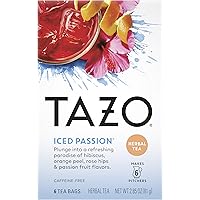 Amazon.com : TAZO Iced Tea Bags, Passion Herbal Tea, Caffeine Free, 20 ...