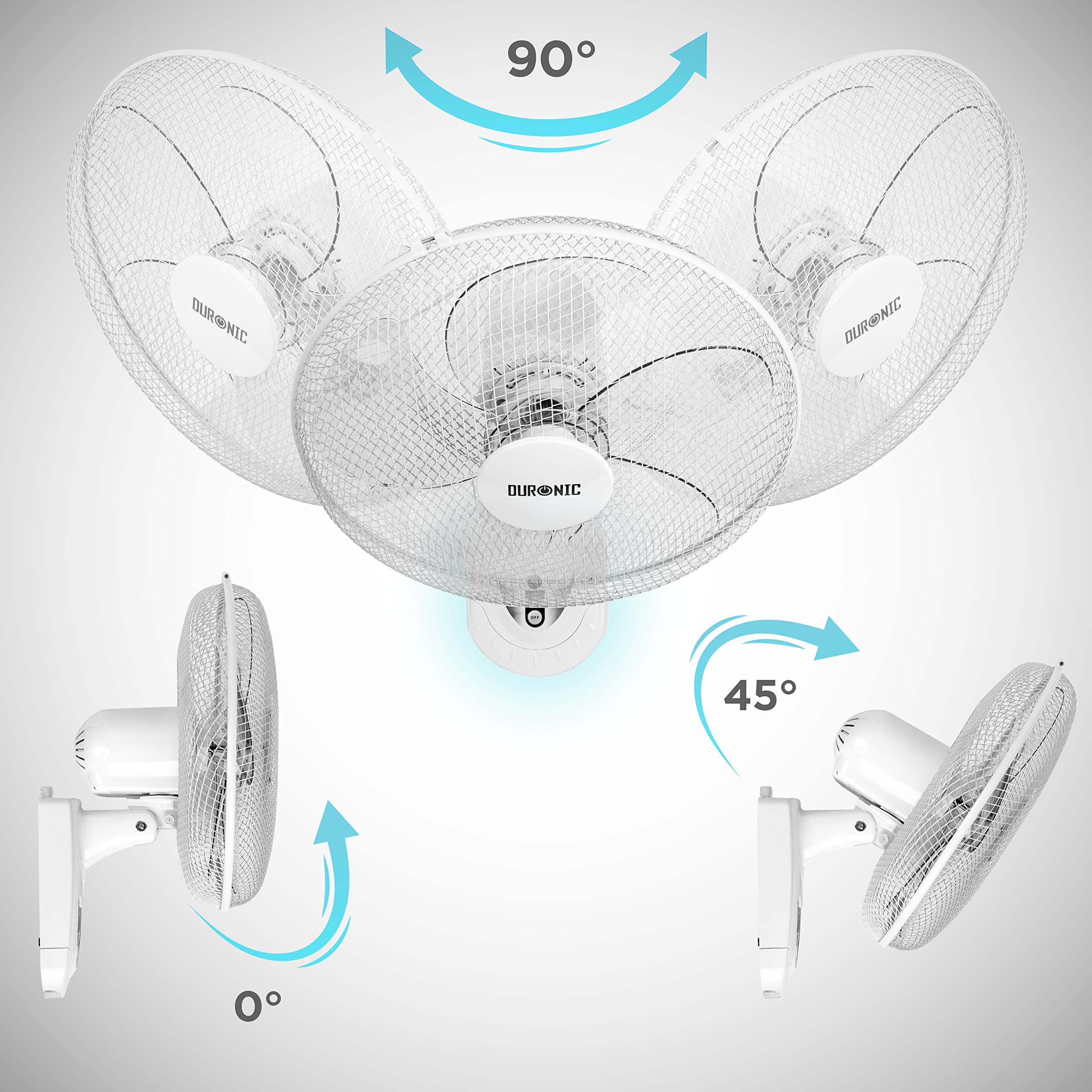 Mua Duronic FN55 WE Wall Fan 60W 5 Blades, 40 cm Oscillating Head with ...