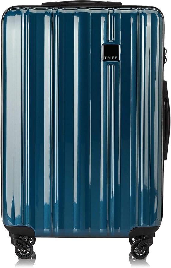 Tripp Petrol Gloss Retro Medium 4 Wheel Suitcase: Amazon.co.uk: Luggage