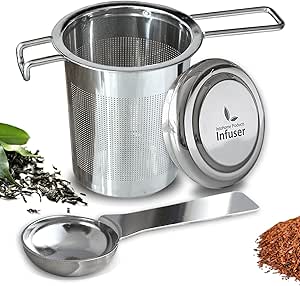 Amazon.com: Tea Infuser - Stainless Steel + Tea Scoop Spoon – Easy to ...