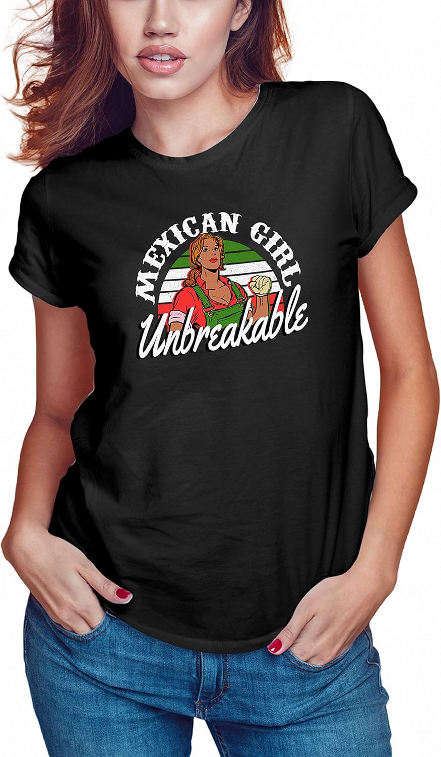 Mexican Girl Unbreakable Heritage Mexico Flag Women's T-Shirts: Amazon.ca: Clothing & Accessories
