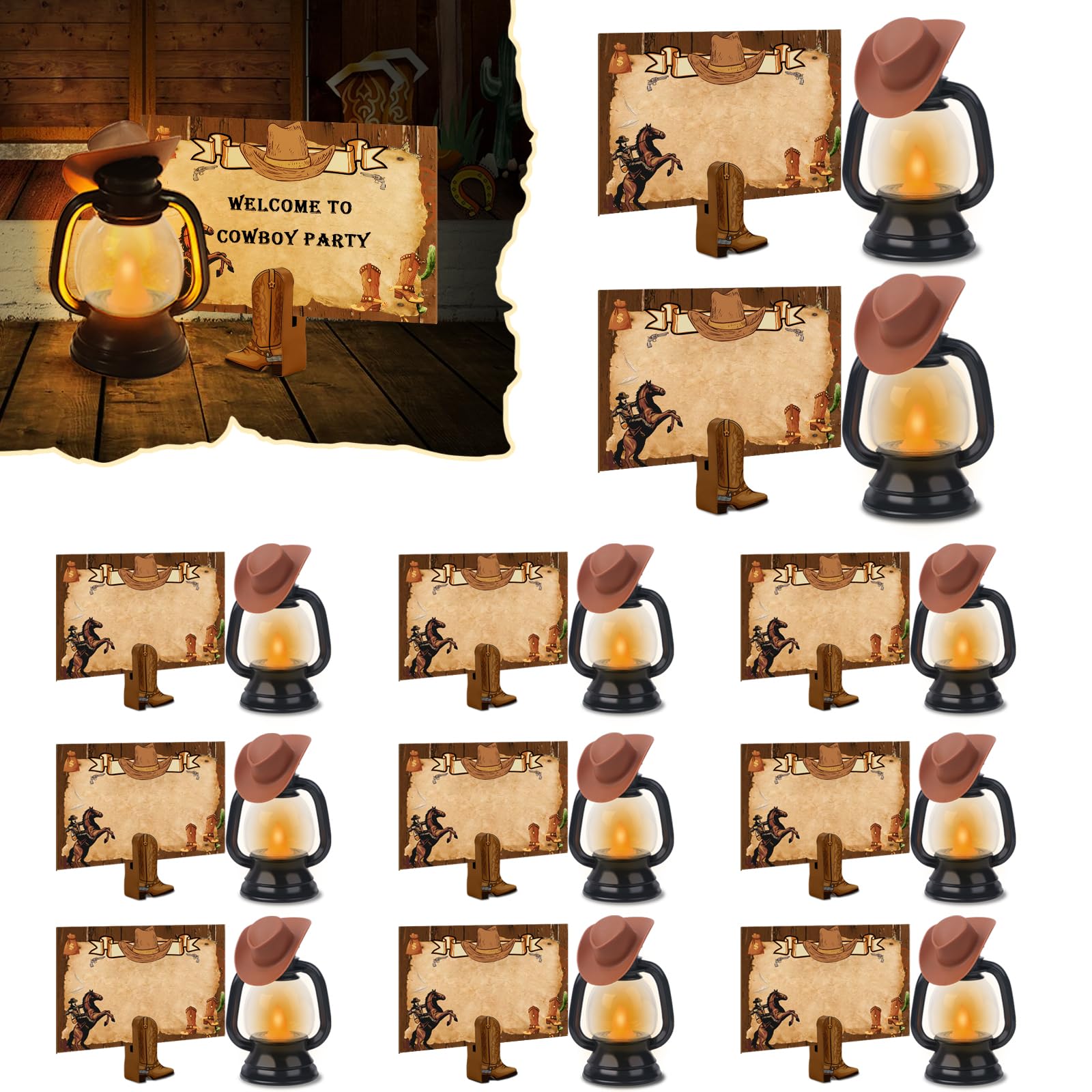 48 Pcs Western Themed Party Centerpieces Cowboy Theme Party Decor Rodeo ...