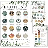Amazon.com: Hadley Designs Feelings Chart for Kids – 4 Pack Emotion ...