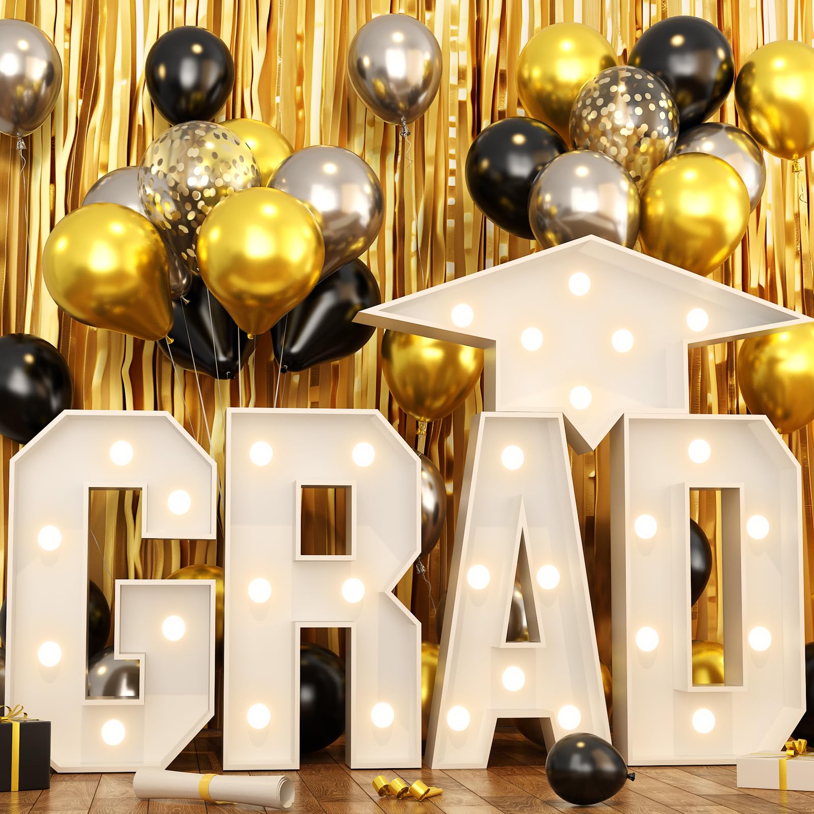 HILAVO Grad Marquee Letters 3FT for 2025 Graduation Decorations, Large ...