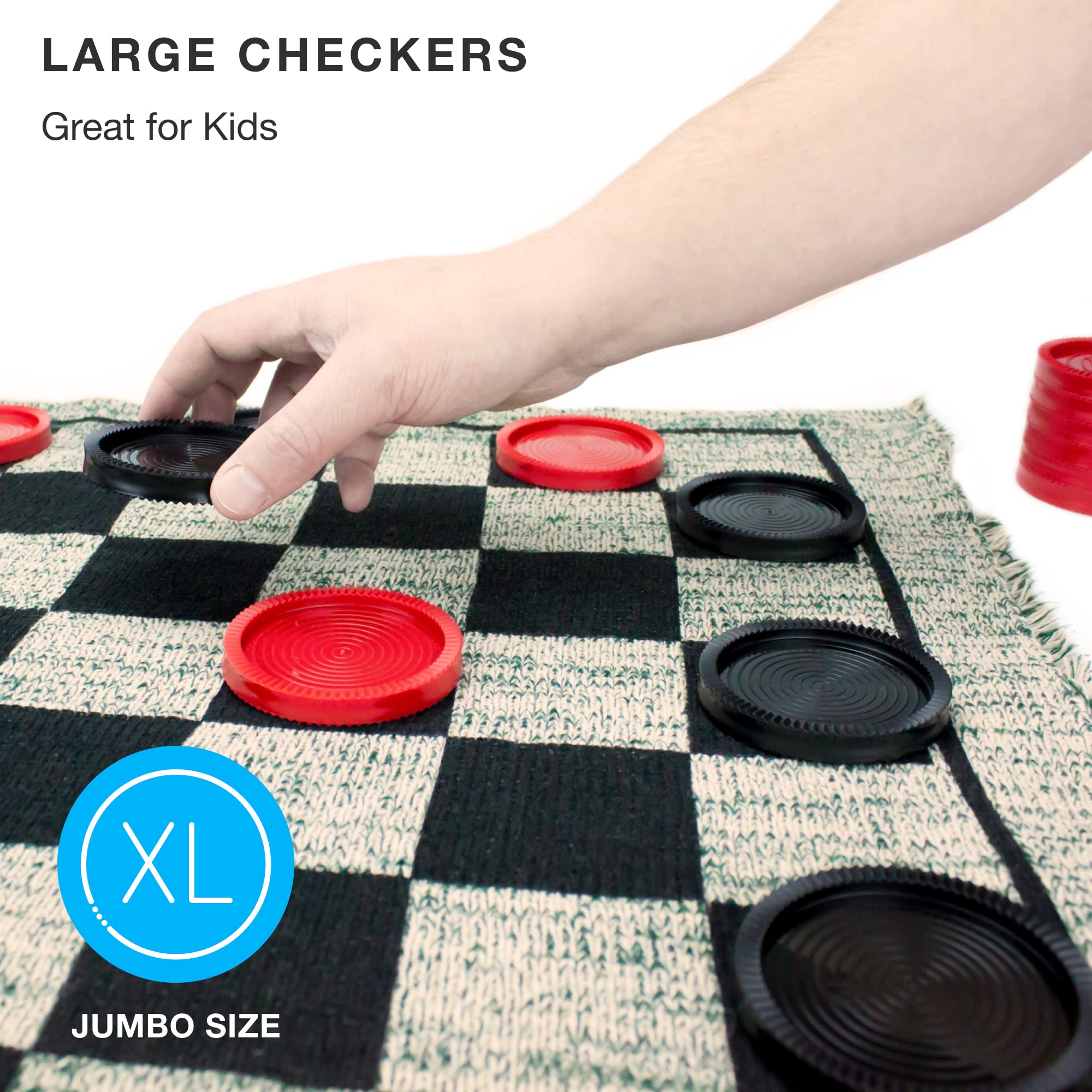 Mua Brybelly Large Checkers Set - Giant Checkers Game for Indoor ...