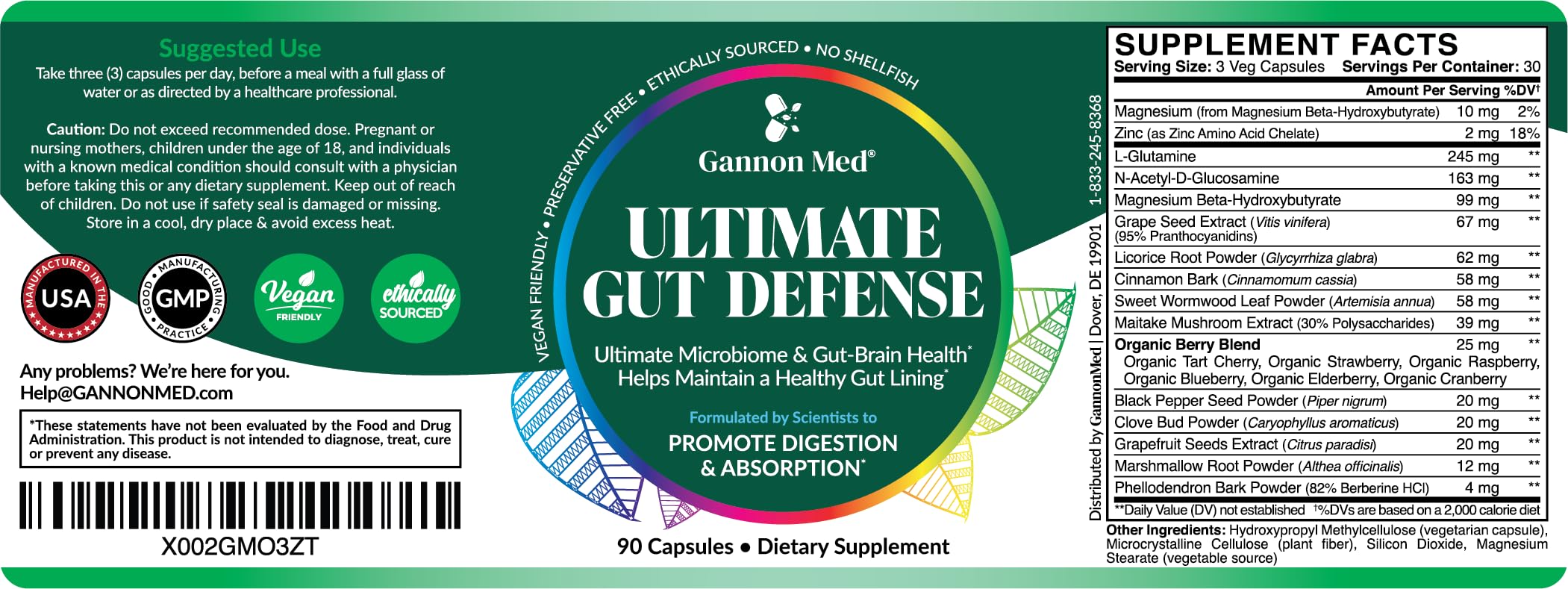 Mua GANNON MED Ultimate Gut Defense & Restoration Supplement for Gut ...