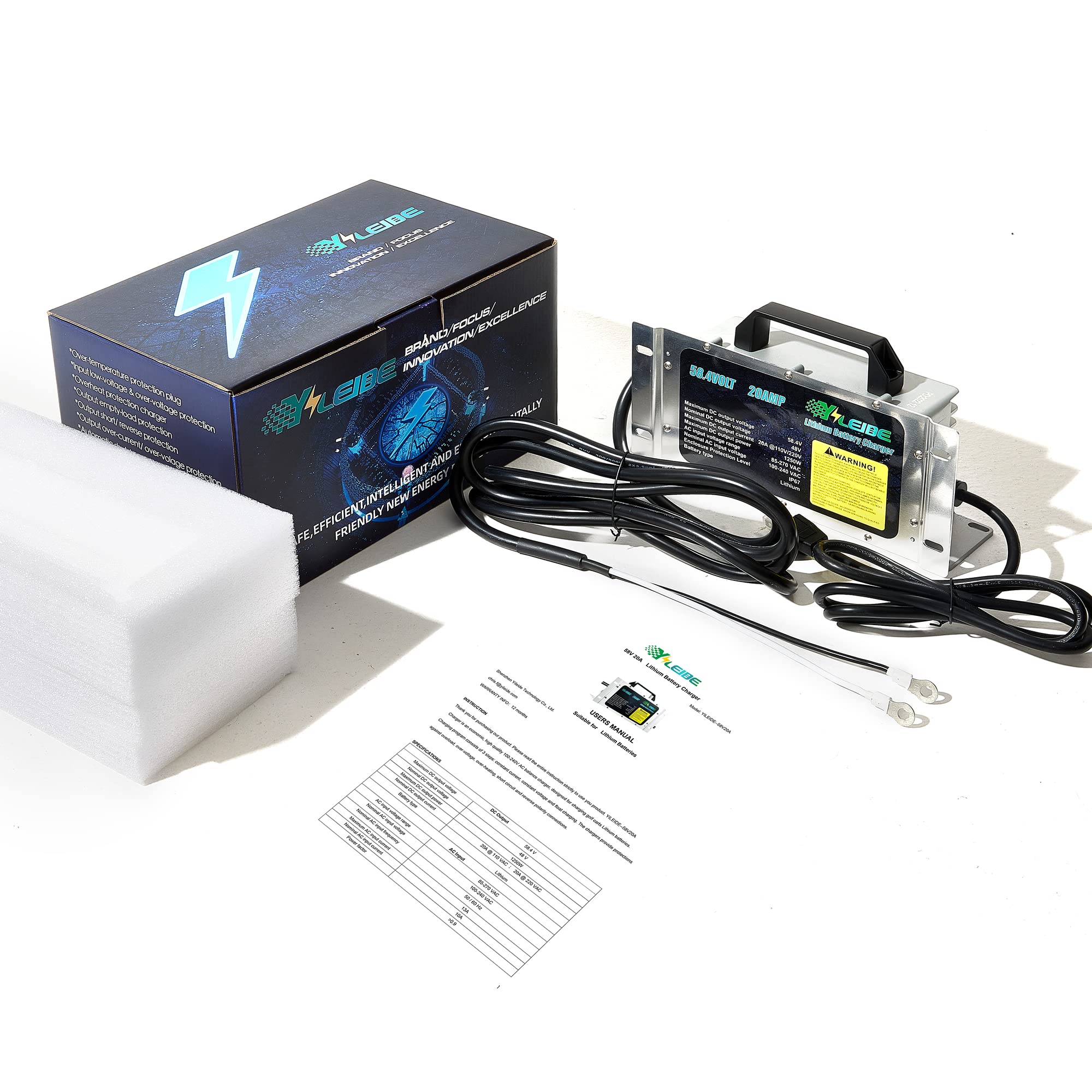 Mua 58.4V20A Golf Cart Lithium Battery Charger On-Board with OT (M8: 14 ...