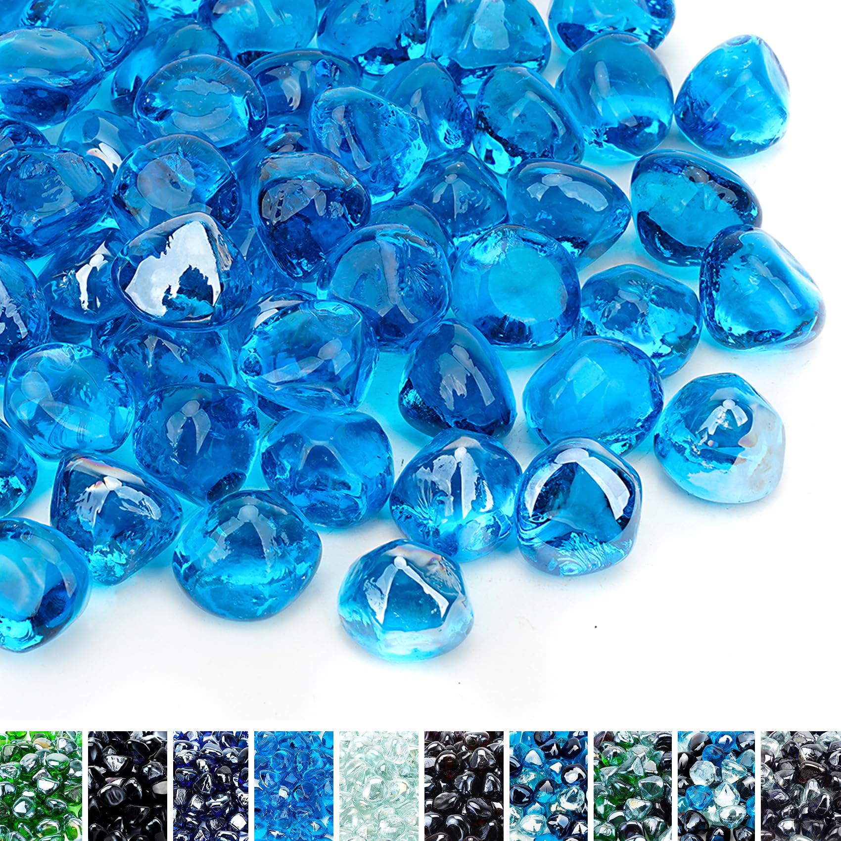 Skyflame 10-Pound Fire Glass Diamonds for Fire Pit Fireplace ...