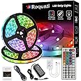 LED Strip Lights Waterproof 32.8ft/10M 5050 RGB Led Strips Lighting with Remote Flexible Color ...