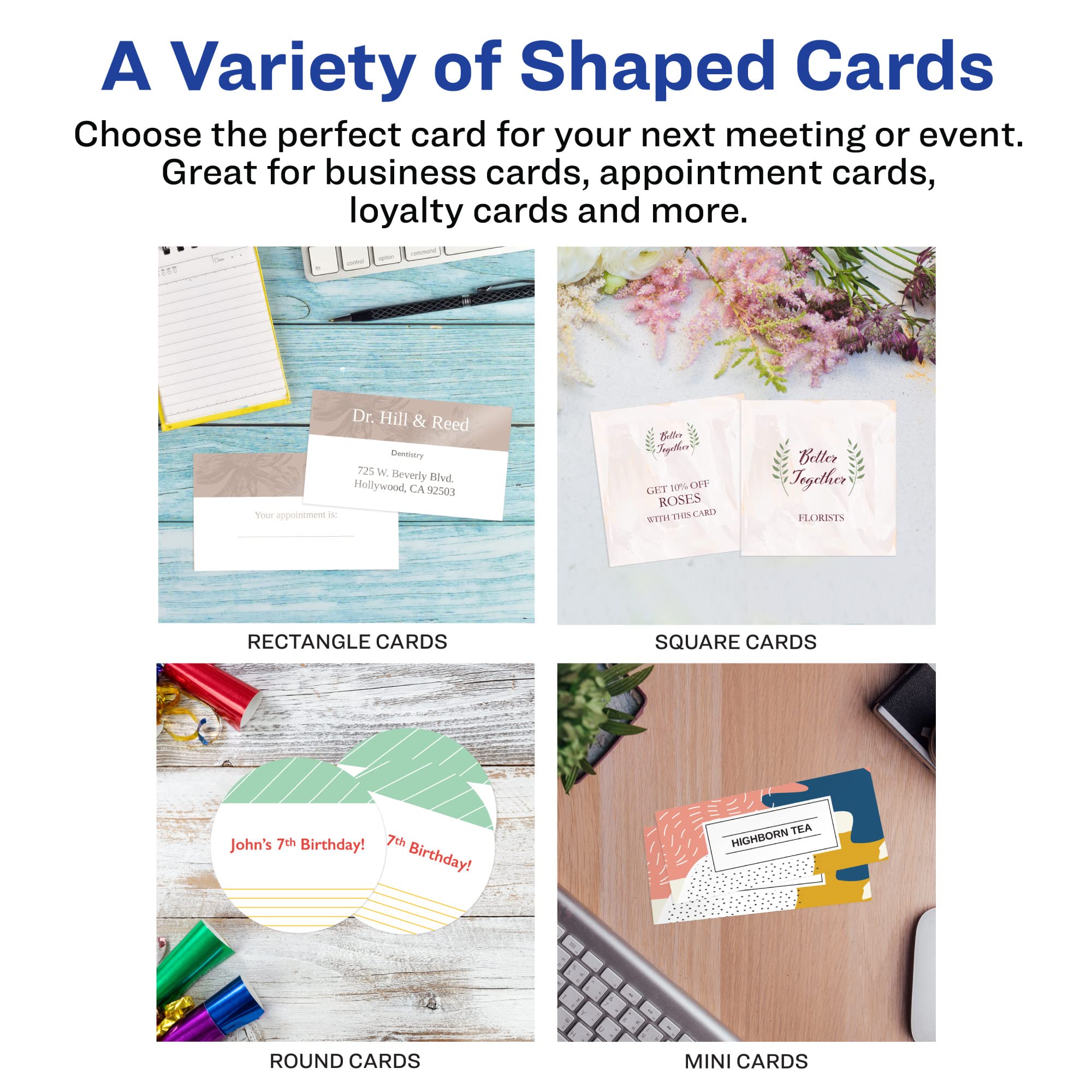 Mua Avery Mini Business Cards with Sure Feed Technology, 1" x 3", Matte ...