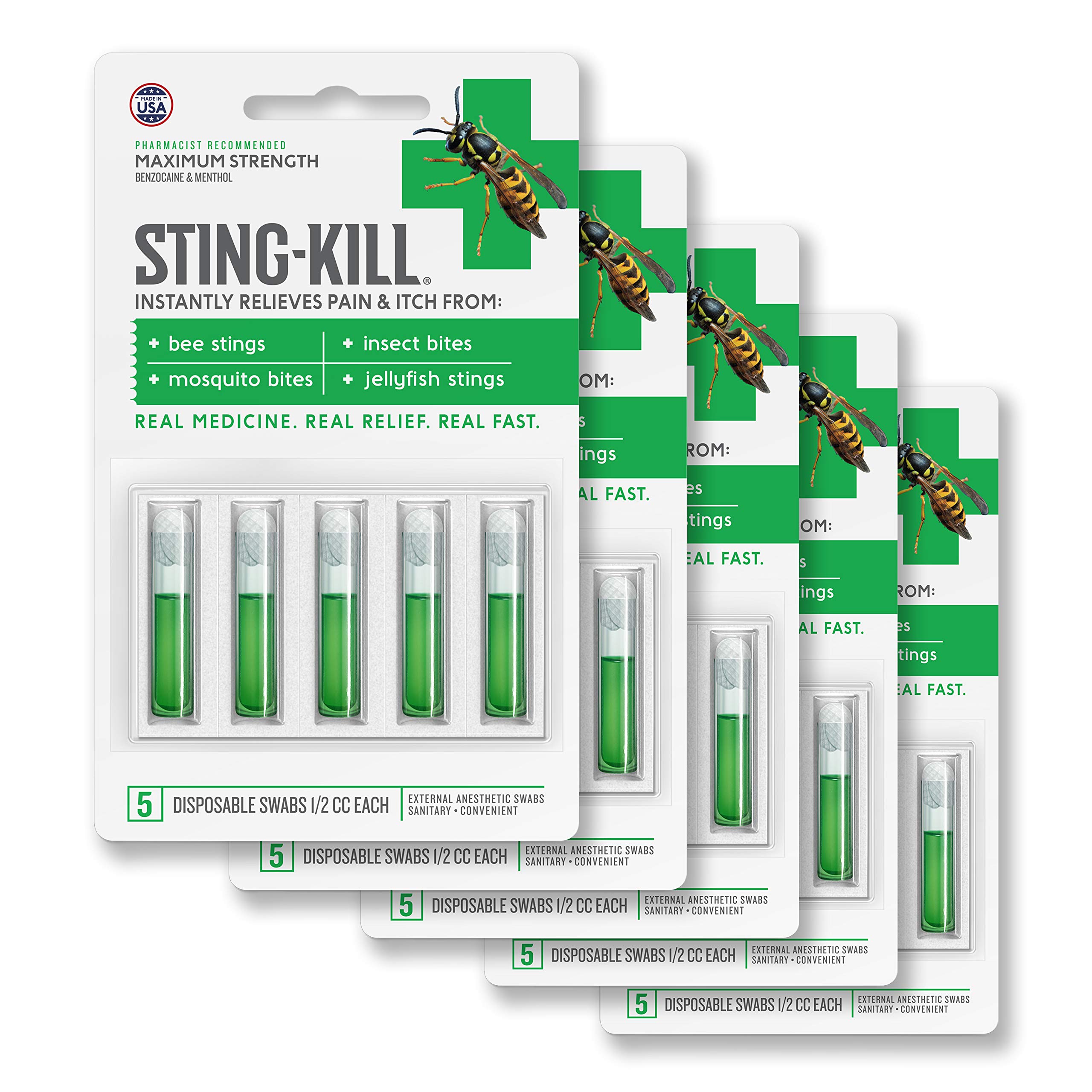 Mua Sting-Kill Maximum Strength Disposable Swabs, 5 Count (Pack of 5 ...