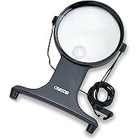 Amazon.com : Carson MagniFree 2x Hands-Free Crafting Magnifier with 3 ...