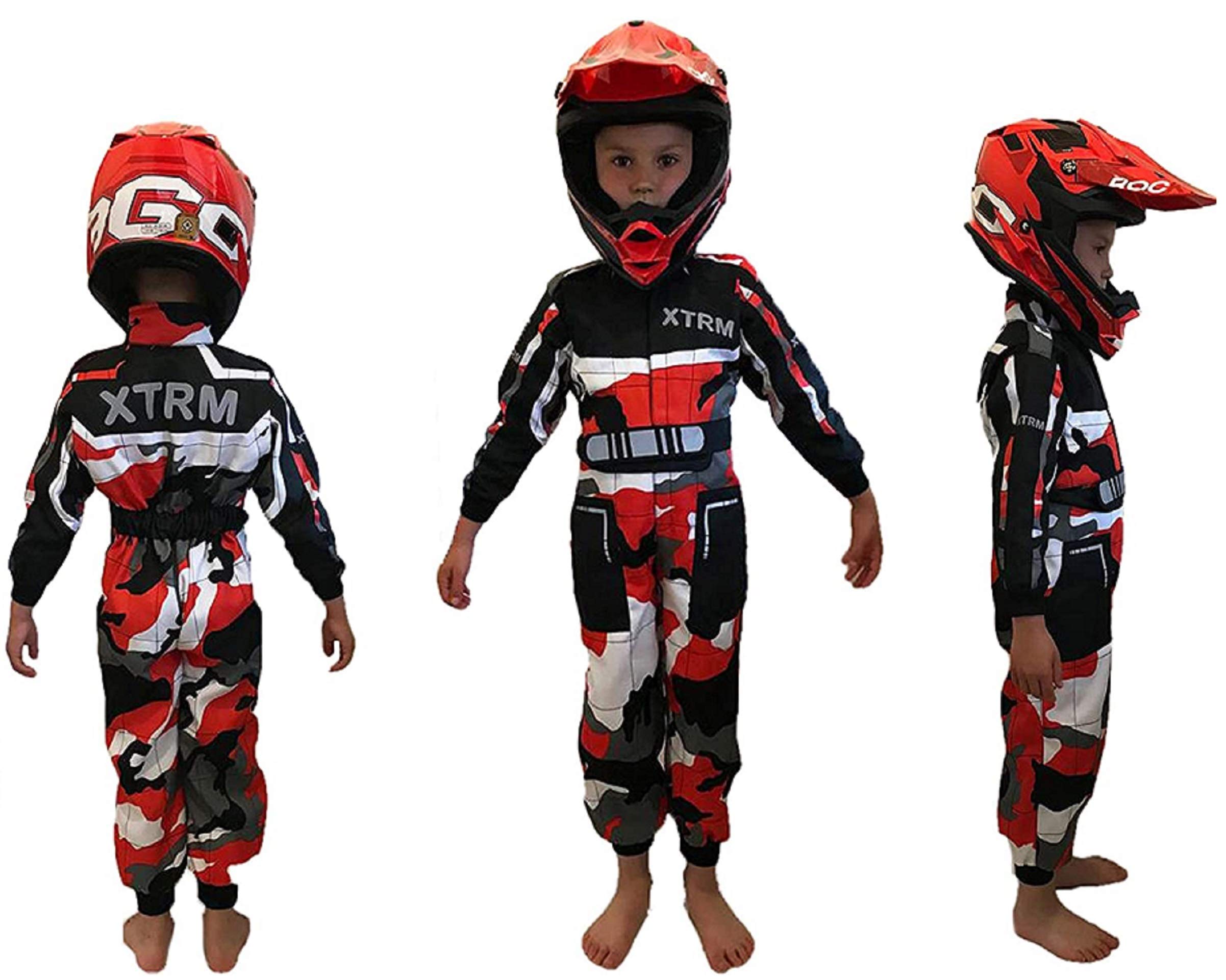 Buy XTRM KIDS KART RACE SUIT CAMO RED - Junior Motocross Child Quad ...