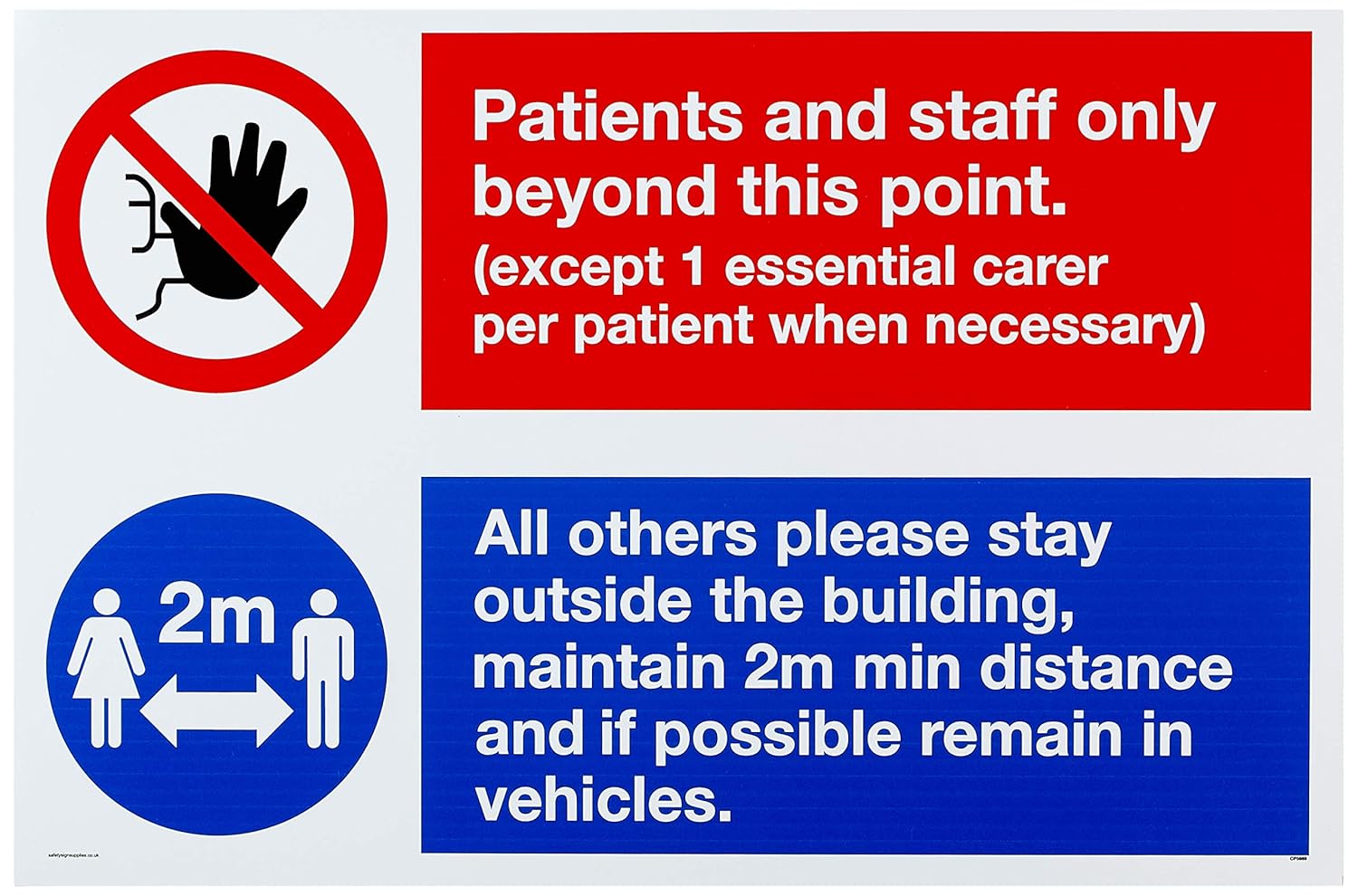 Dual sign Patients and staff only beyond this point All others please ...
