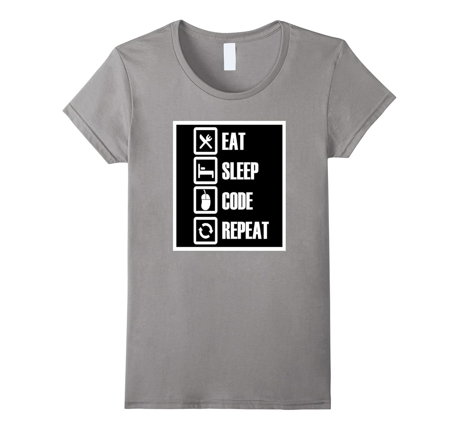 Eat Sleep Code Repeat T SHIRT for coders, software engineers-4LVS