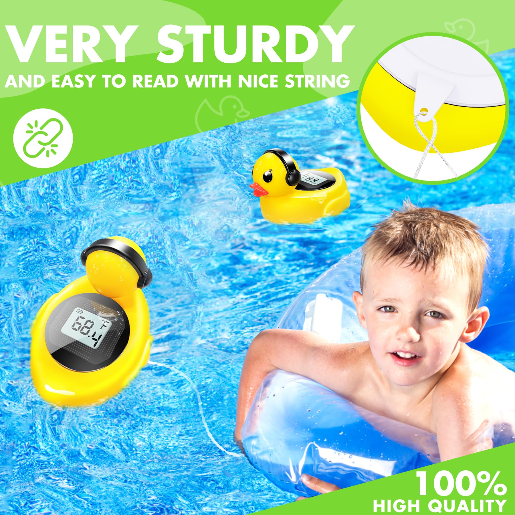 Mua Solar Digital Pool Thermometer,Duck Pool Thermometer Floating Easy ...
