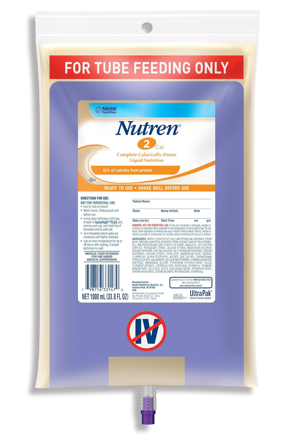 Amazon.com: Nestle Clinical Nutrition Nutren 2.0 Nutritional Supplement ...