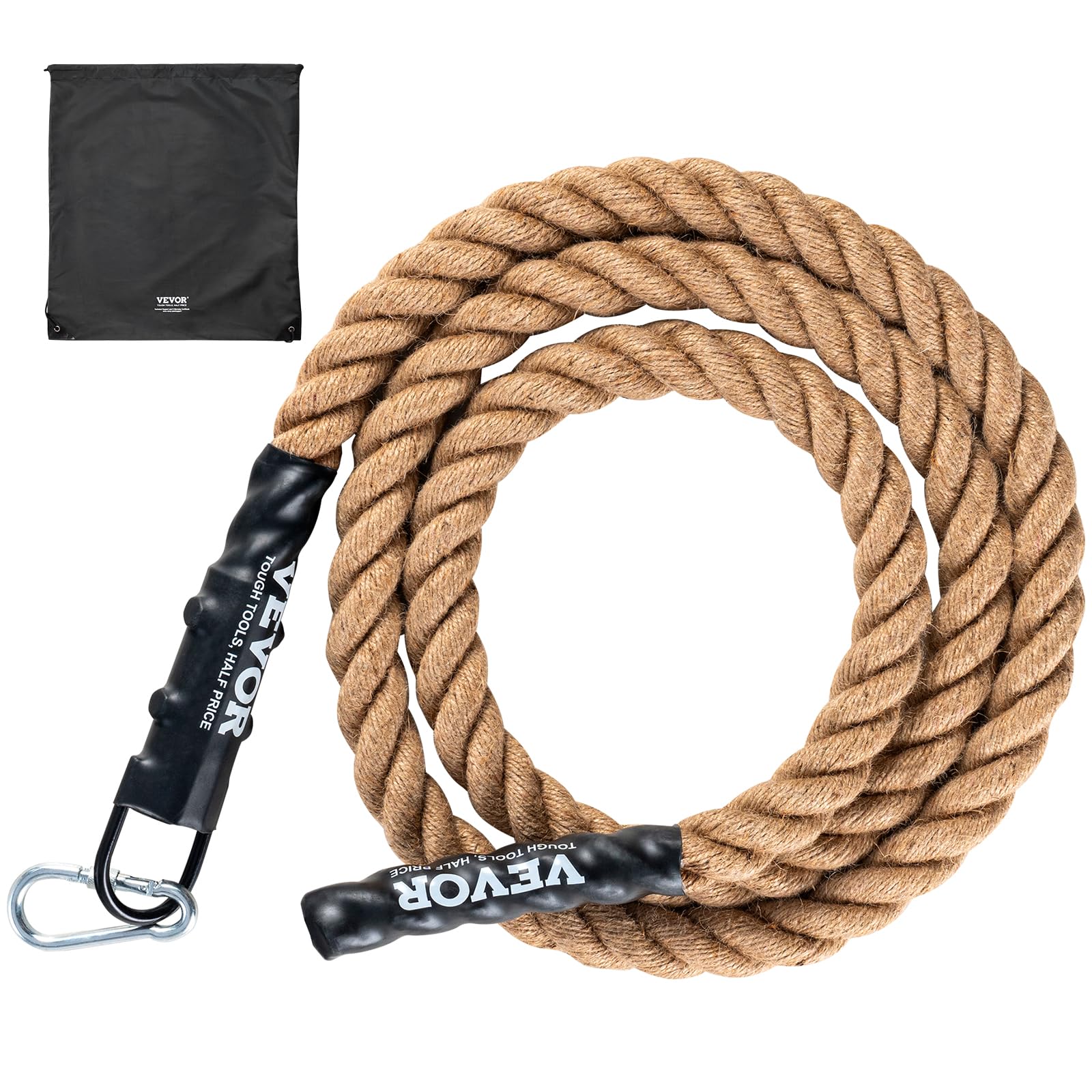VEVOR Gym Climbing Rope, 1.5" Diameter 10 ft Length Gym Fitness ...