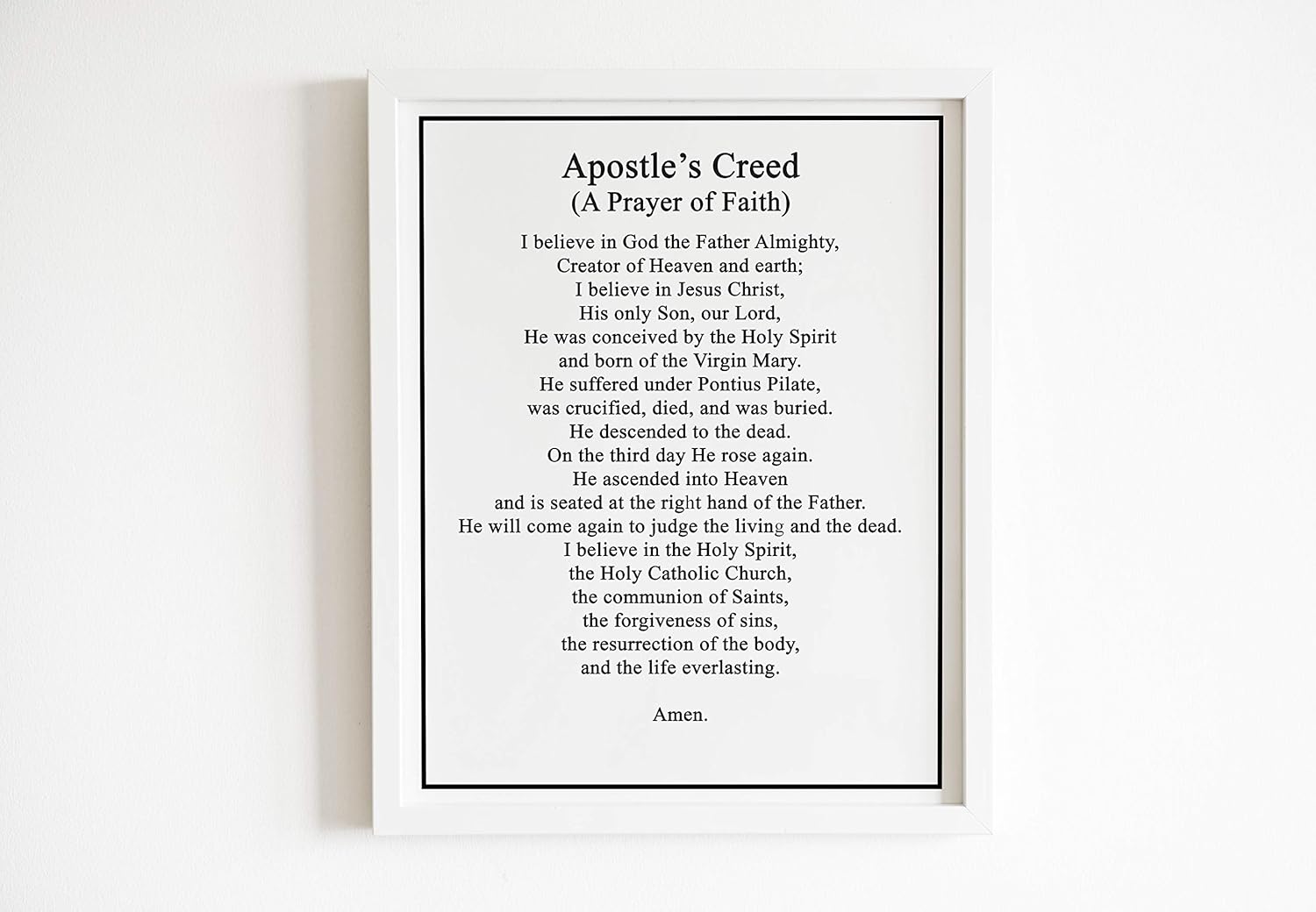 Amazon.com: Apostle's Creed (A Prayer of Faith) 6 x 4 in | Water Color ...
