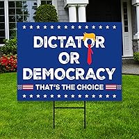 Amazon.com : Voila Print Dictator or Democracy Yard Sign - Coroplast ...
