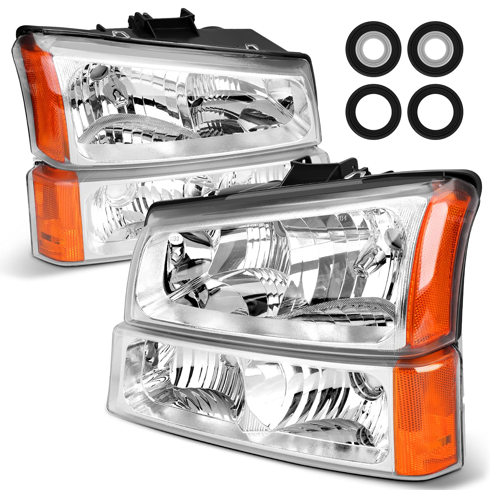 Led Headlights Assembly, 2003-2006 Chevy Silverado 1500 Headlights ...