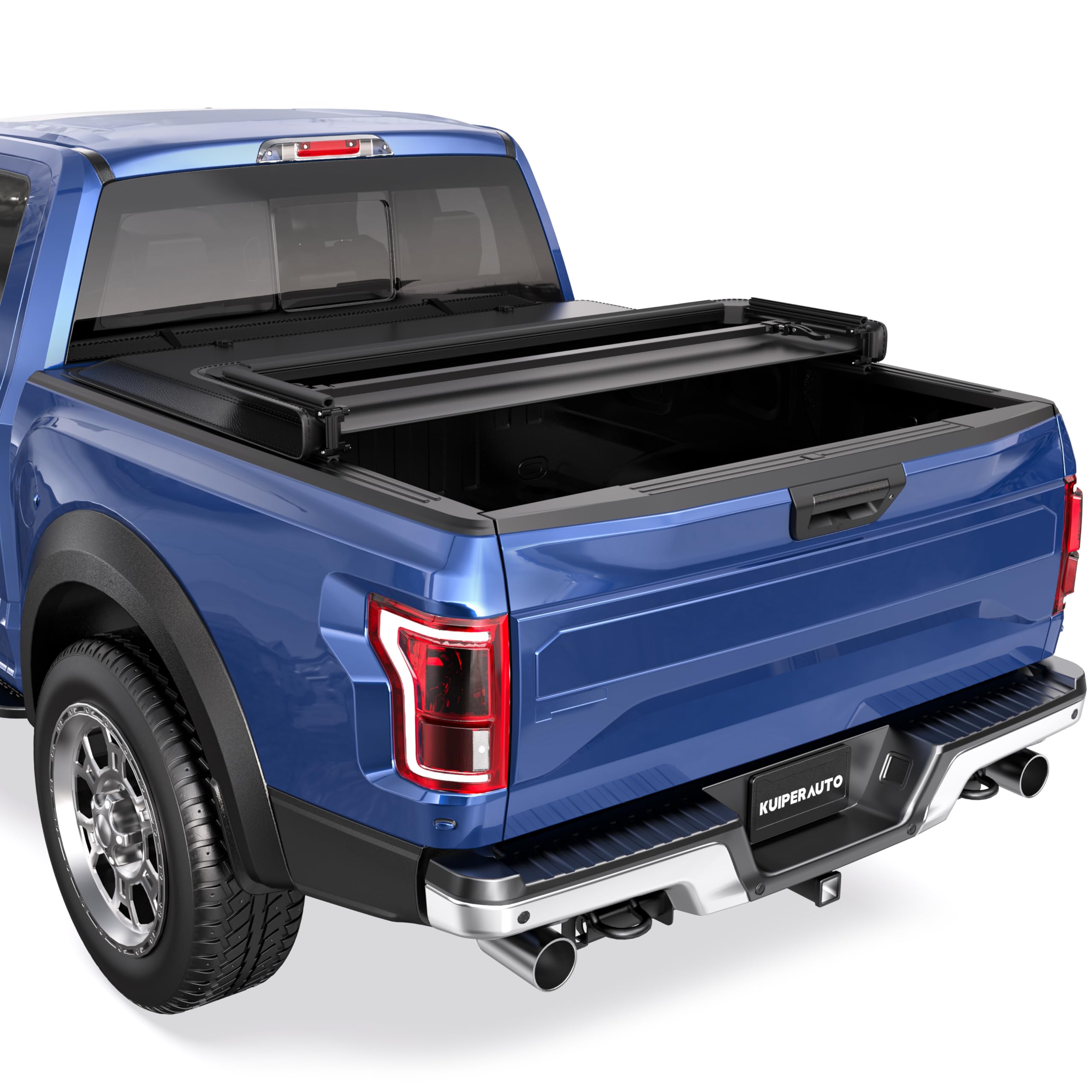 KUIPERAUTO Tri 3-Folding 8FT Soft Folding Truck Tonneau Cover ...