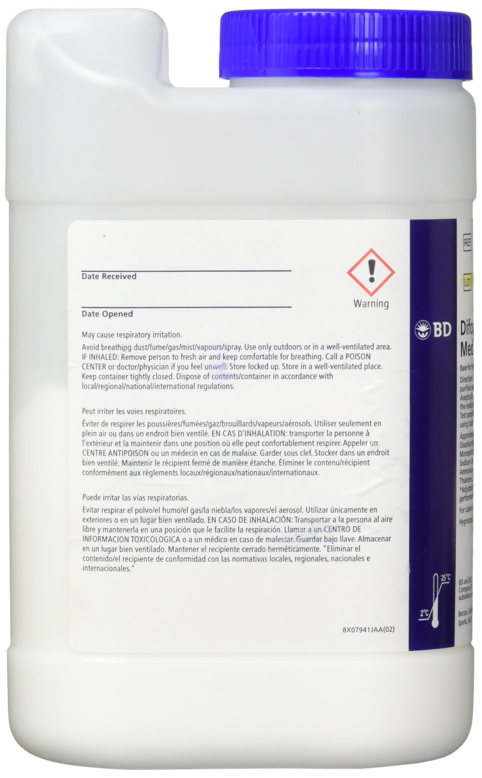 BD Diagnostic 279410 Difco Leptospira Medium Base EMJH, 500 G on ...