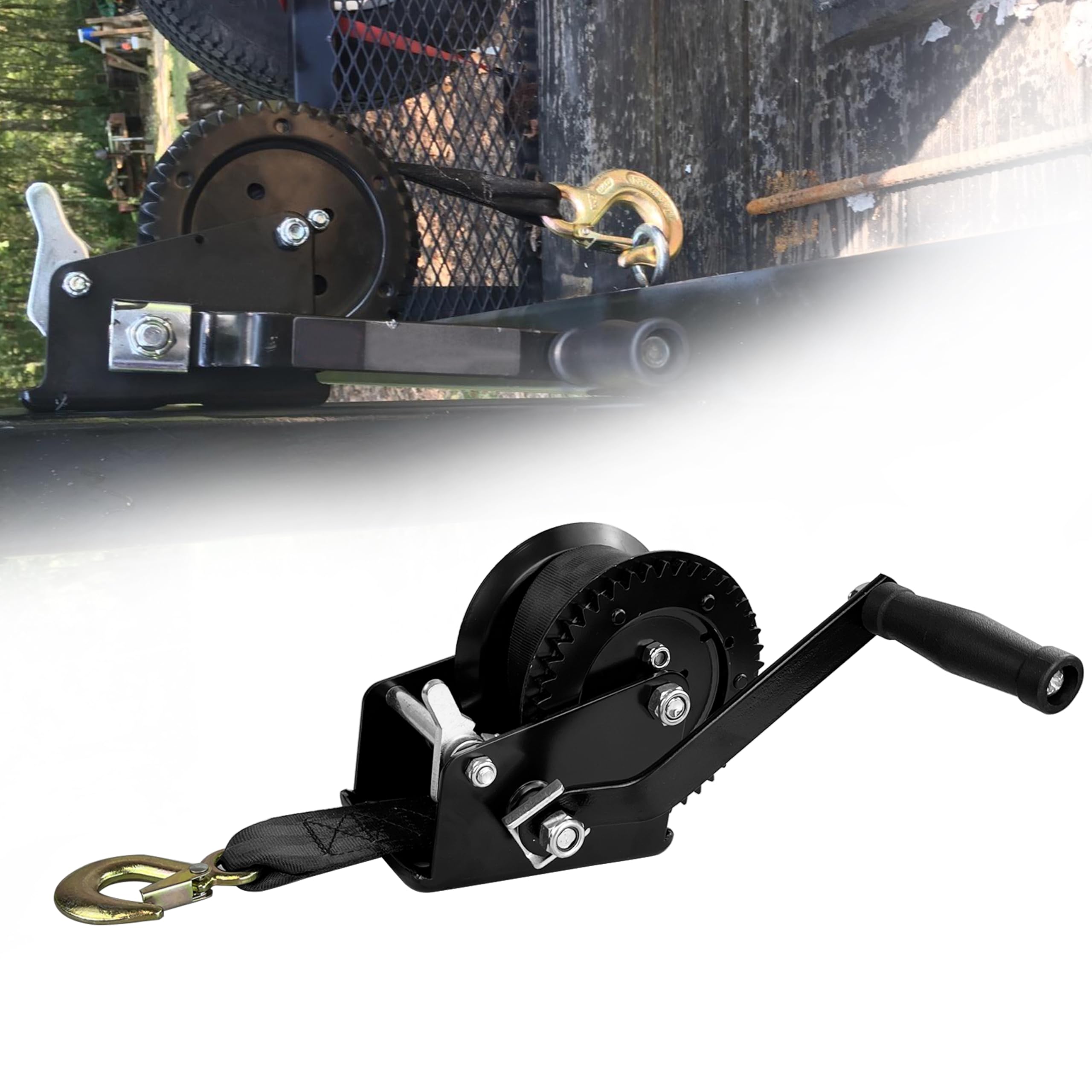 Mua 1600lbs Boat Trailer Winch,Heavy Duty Hand Winch with 26FT Strap ...