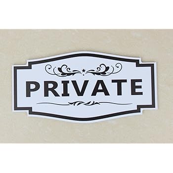 Amazon.com : PRIVATE Door / Wall Sign (Black) - Small 3" x 6" : Office ...