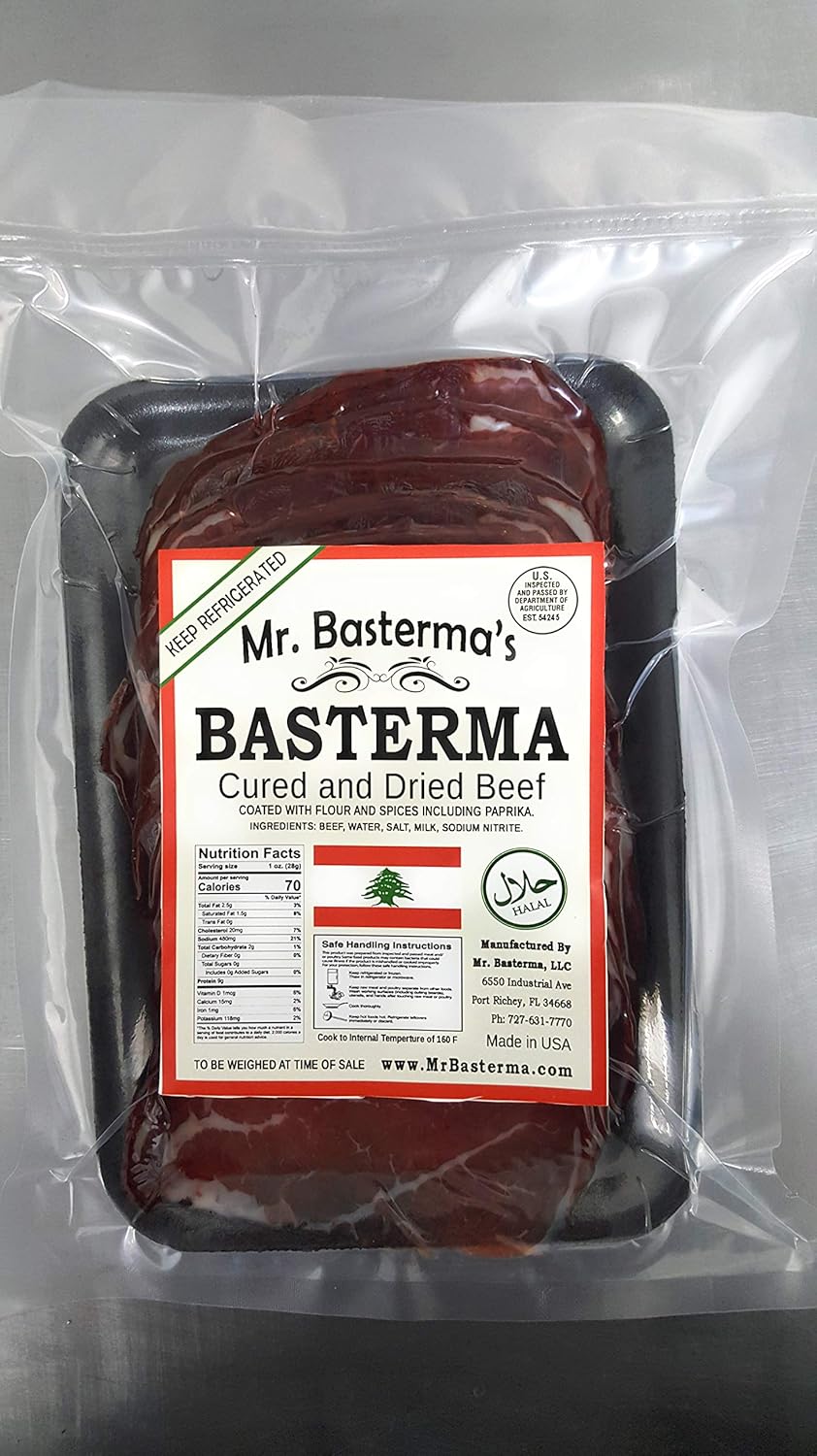 Amazon.com: Mr. Basterma basturma bastirma Halal Sliced 16oz, 1lb