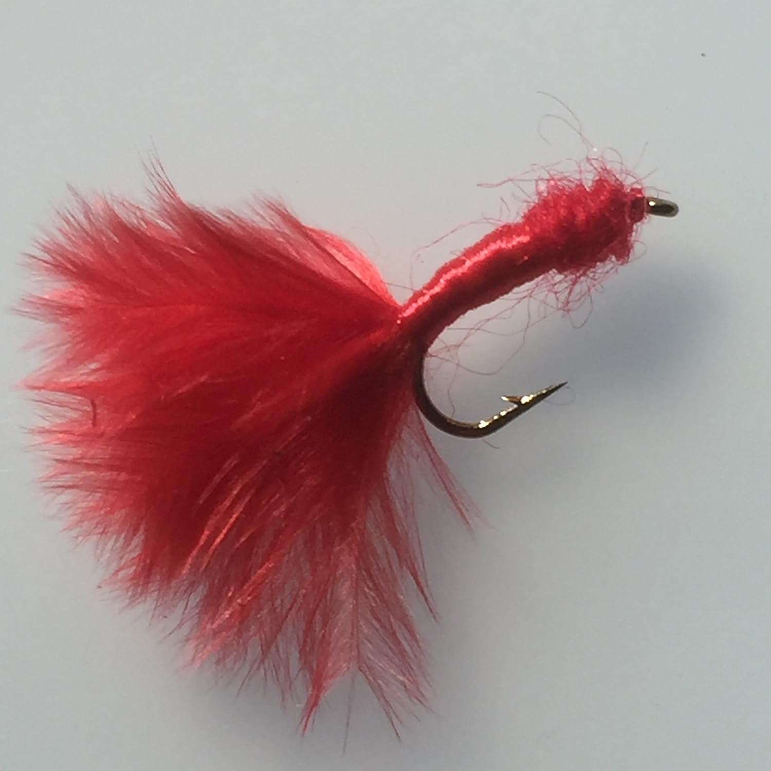 BestCity Fly Fishing BLOODWORM Blood worm MARABOU Set sizes 10-16 X8 ...