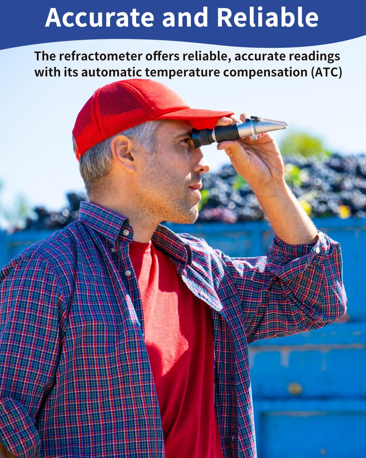 CIMALAB Brix Refractometer, Brix Meter Refractometer With ATC, Dual Scale Refractometer Brix 0 ...