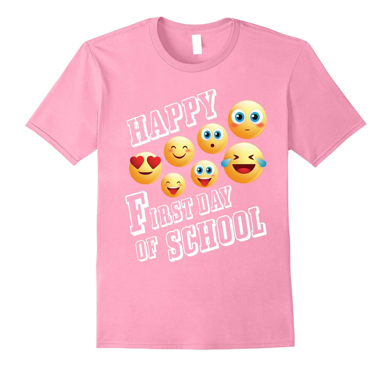 Happy First Day Of School Back To School With Emoji Shirt-TH – TEEHELEN