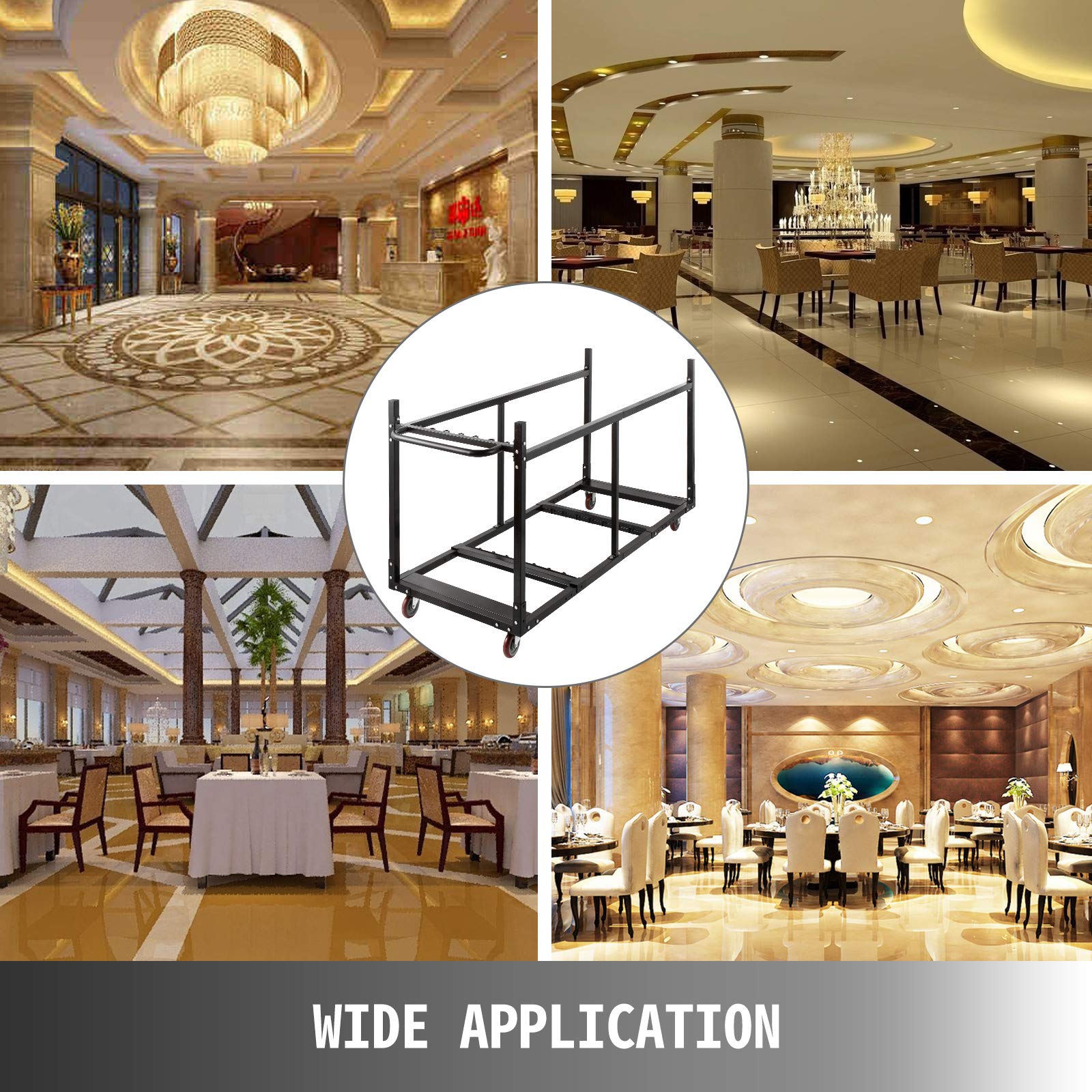 Happybuy Chair And Table Dolly Folding Table Cart Table Cart With Heavy ...