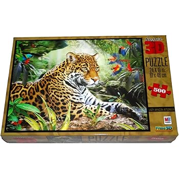 Amazon.com: MB Puzzle Super 3D Puzzle - Lazy Amazon Afternoon, 24x18 ...