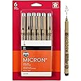 Amazon.com: SAKURA Pigma Micron Fineliner Pens - Archival Black and Colored Ink Pens - Pens for ...