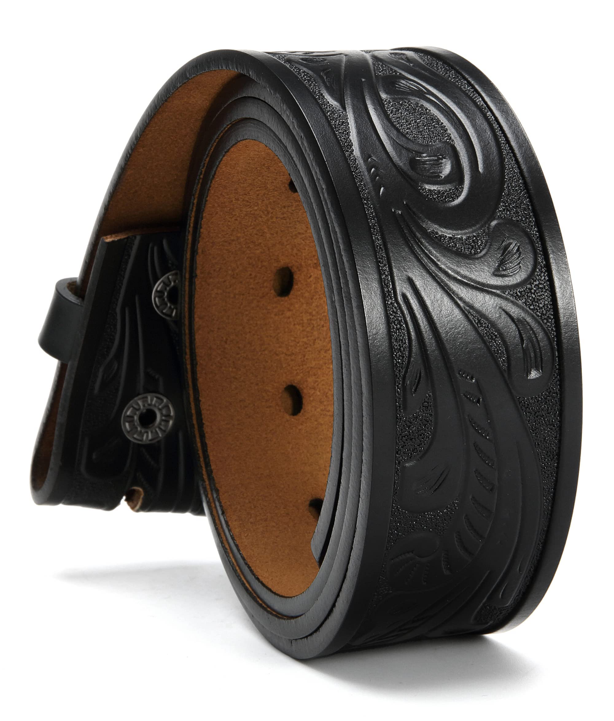 Ssumday Western Cowboy Black Style Belts for Men Women Male Girl Ladies ...