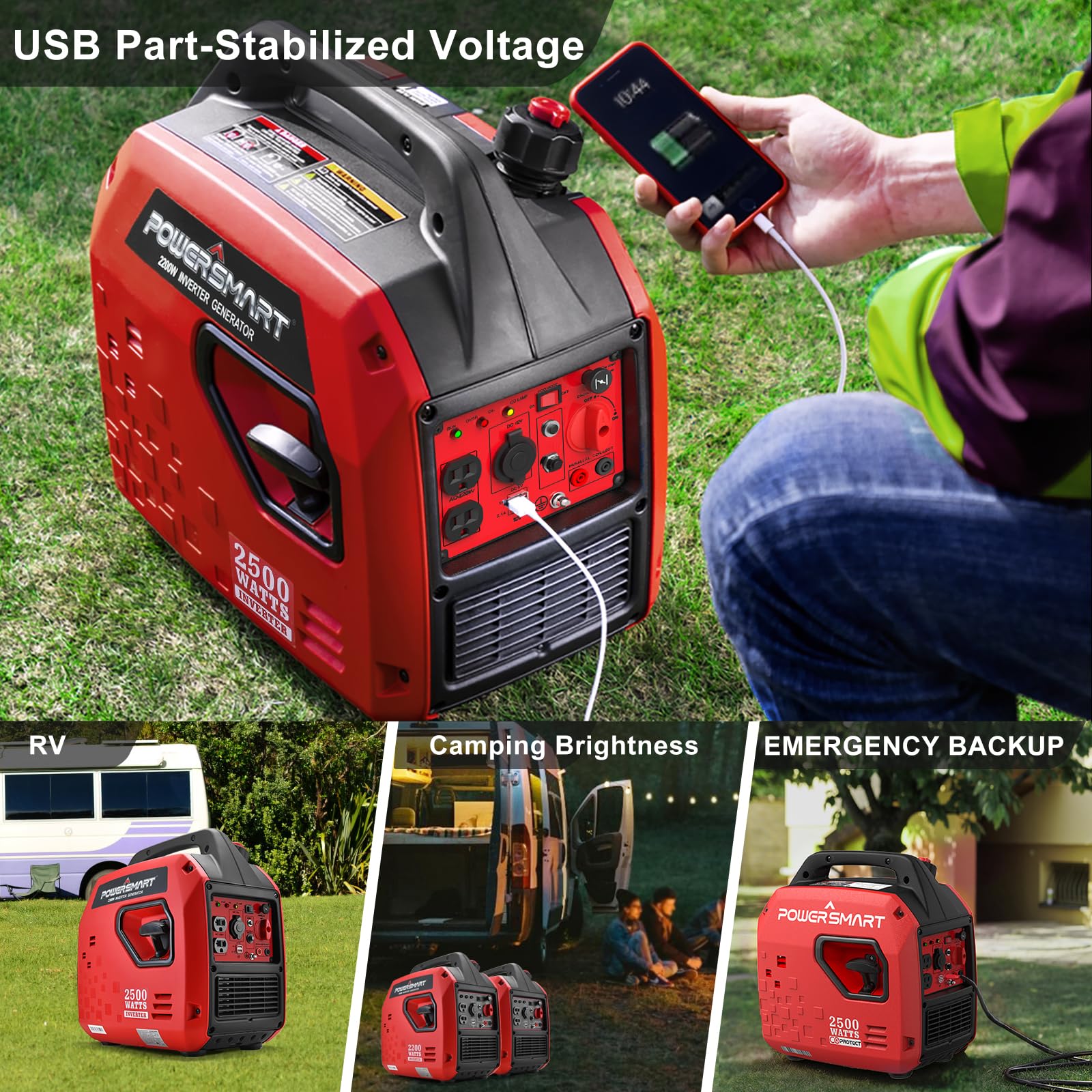 Mua PowerSmart 2500-Watt Gas Powered Portable Inverter Generator, Super ...