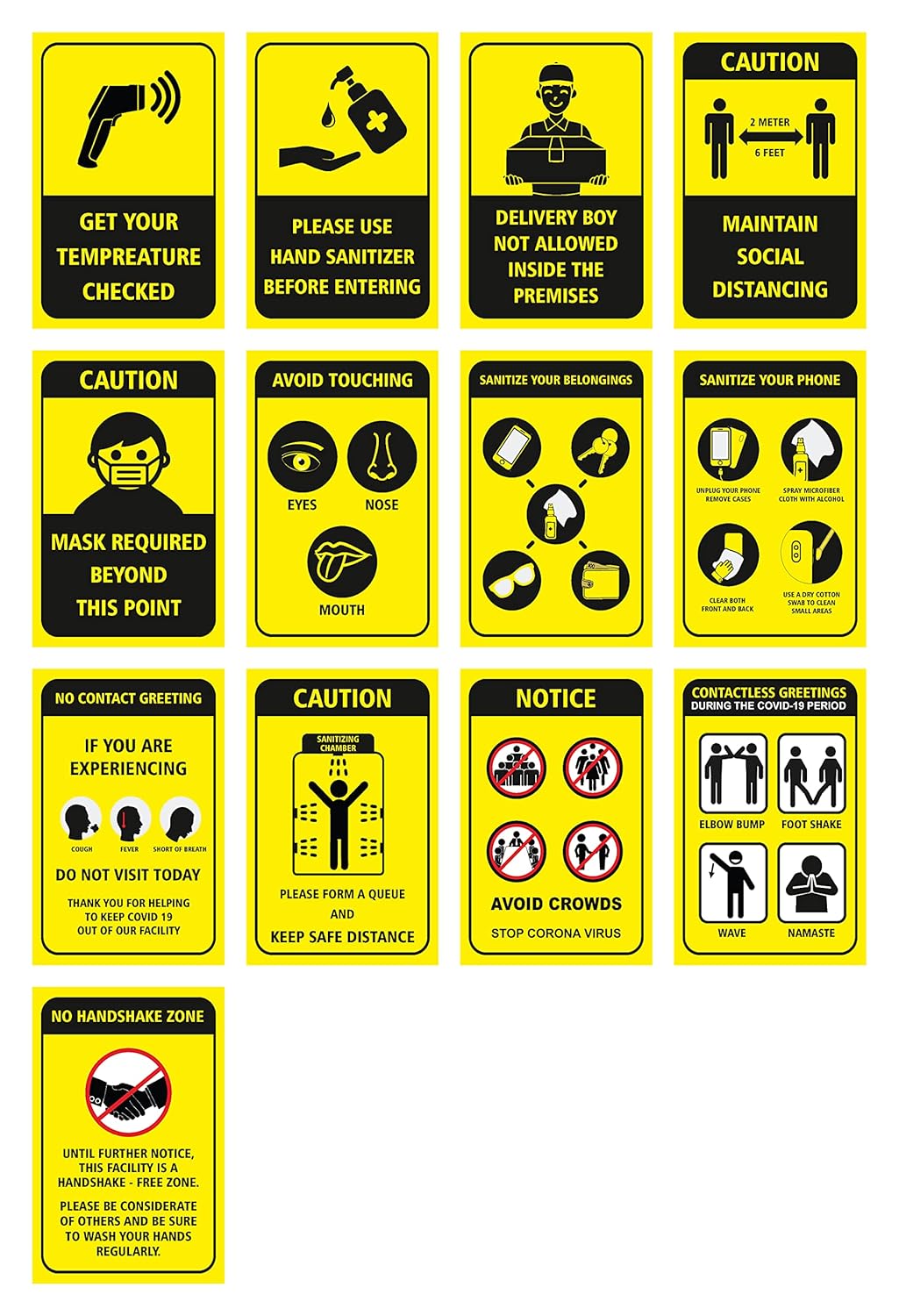 Bangalore Print Coronavirus Precautions Health Warning Poster with ...