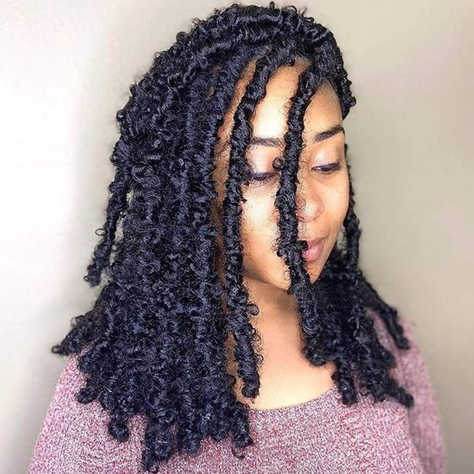 Svolna Butterfly Locs Crochet Hair 16 Strands 12 Inch Pre | Desertcart ...