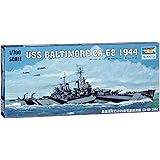 Amazon.com: Trumpeter 1/700 USS Baltimore CA68 Heavy Cruiser 1943 Model ...