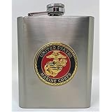 Amazon.com | USMC 8 oz Flask | Stainless Steel Hip Flask for Liquor ...