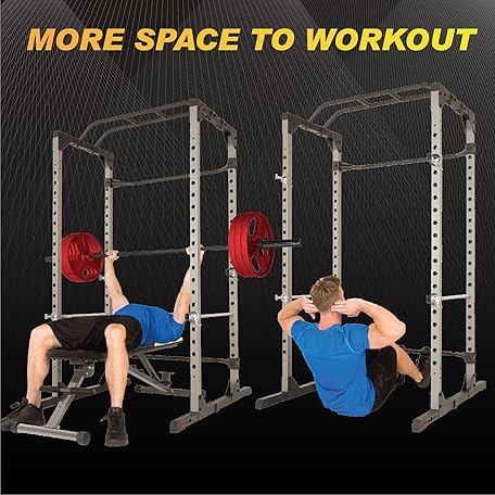 Mua Fitness Reality Power Cage Squat Rack with Optional LAT Pulldown ...