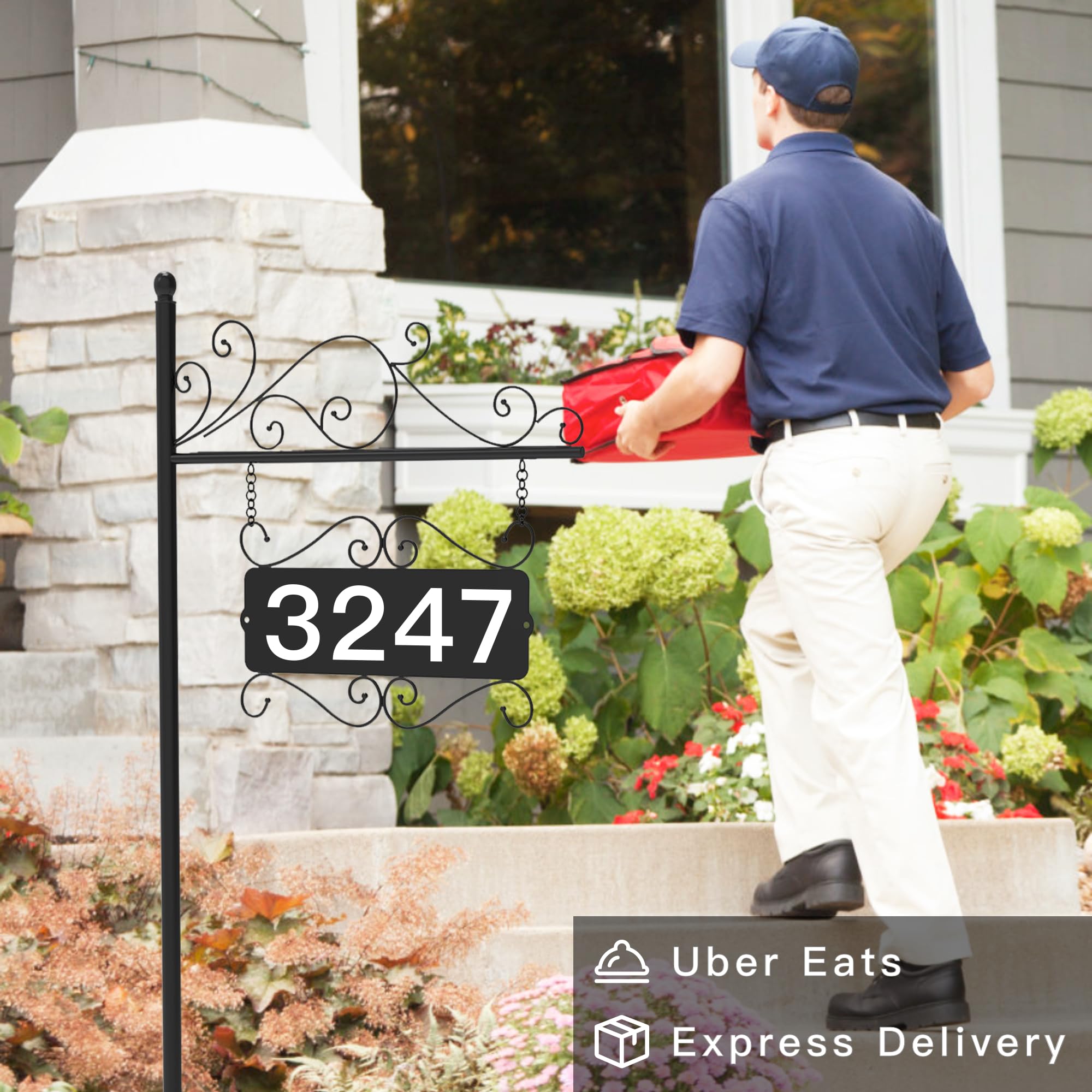 Metal Address Plaque For Outside, House Numbers For Outside, Street ...