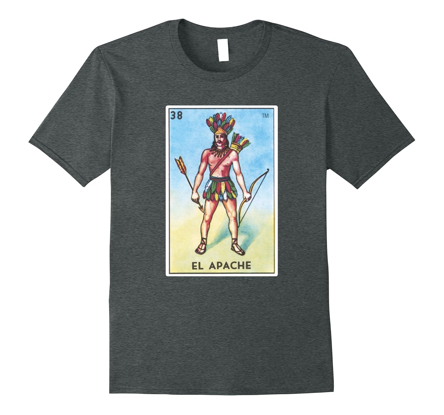 El Apache Card T-Shirt Tarot Loteria-4LVS