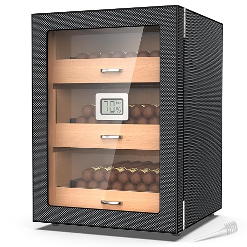 Cigar Humidor Cabinet, Storage 100-150 Counts Cigar Humidor 3 Layer ...