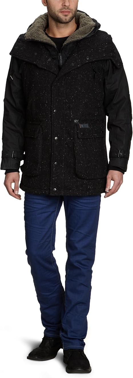 Firetrap Nomad Men's Coat Black Small: Amazon.co.uk: Clothing